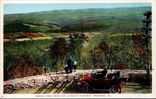 Vintage Postcard Grand View Point Lincoln Highway Bedford Pennsylvania ...