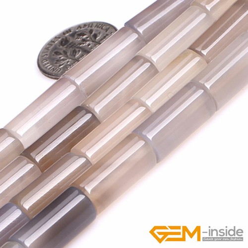 Natural Assorted Stones Tube Spacer Loose Beads For Jewelry Making ...