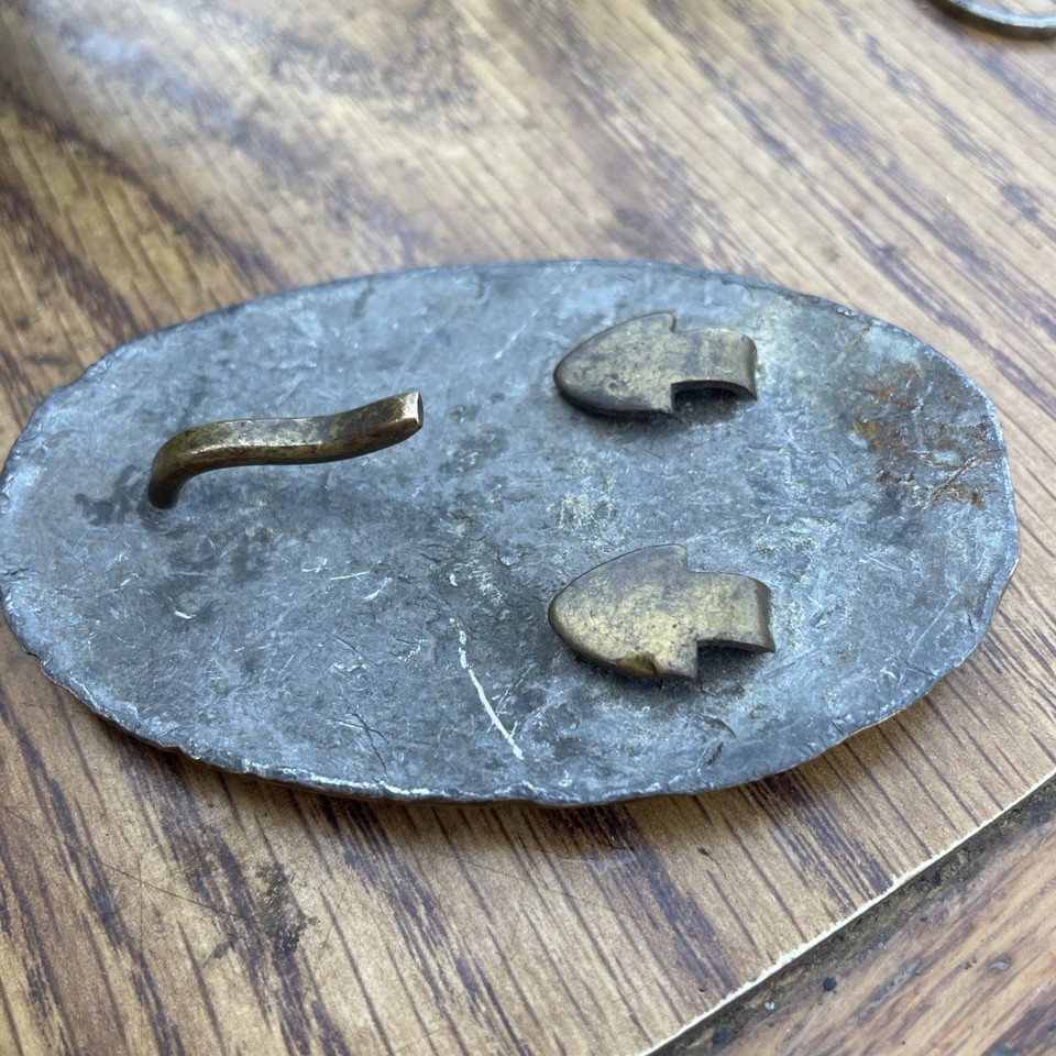 US Civil War Belt Buckle Plate w/ Arrow Hooks - Very Nice Original | eBay