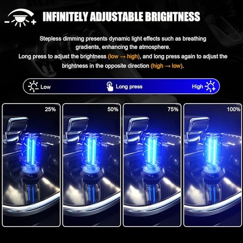 USB Car Retro Interior Lights, Touch Dimming Mini Neon Atmosphere ...