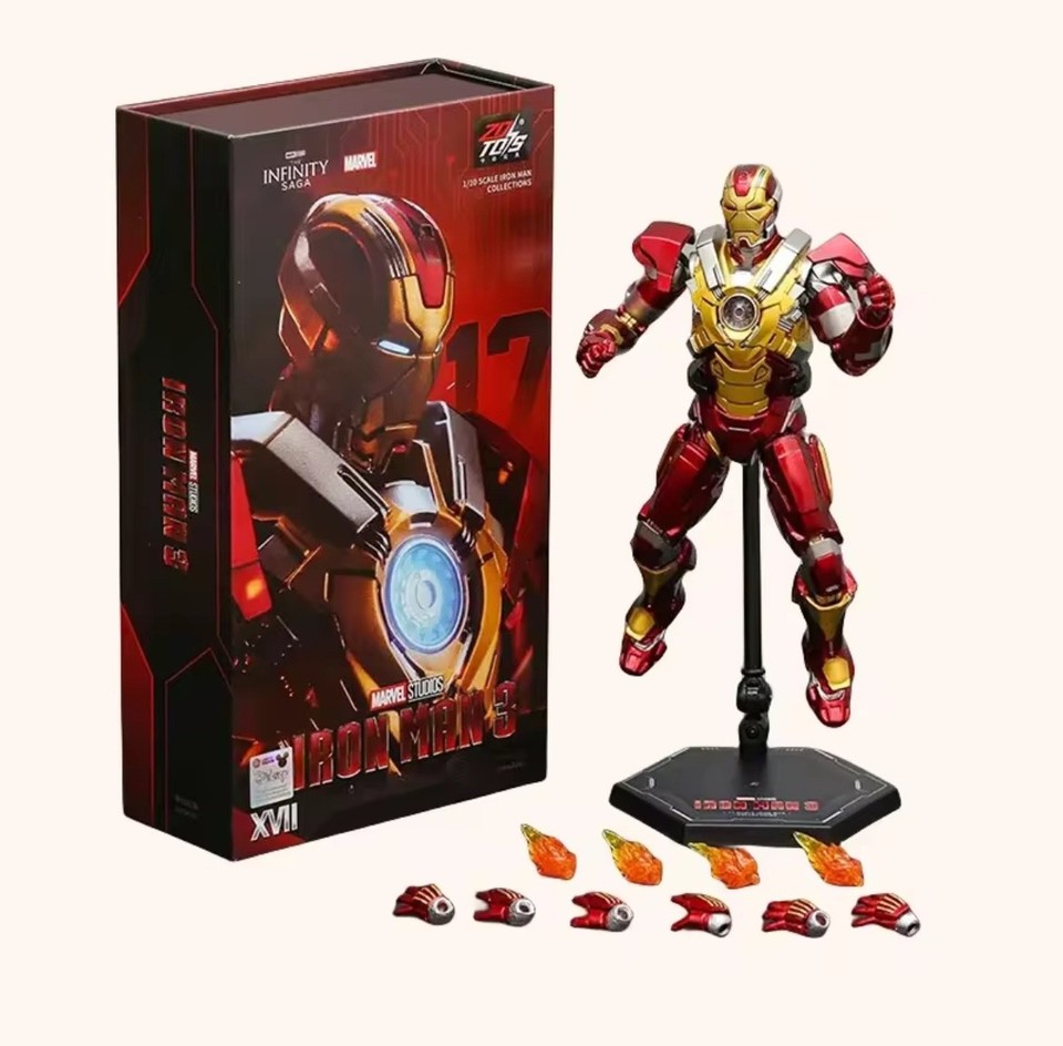 ZD Toys Marvel Iron Man Tony Stark 7-Inch Series MK-1 to MK-85 Action ...