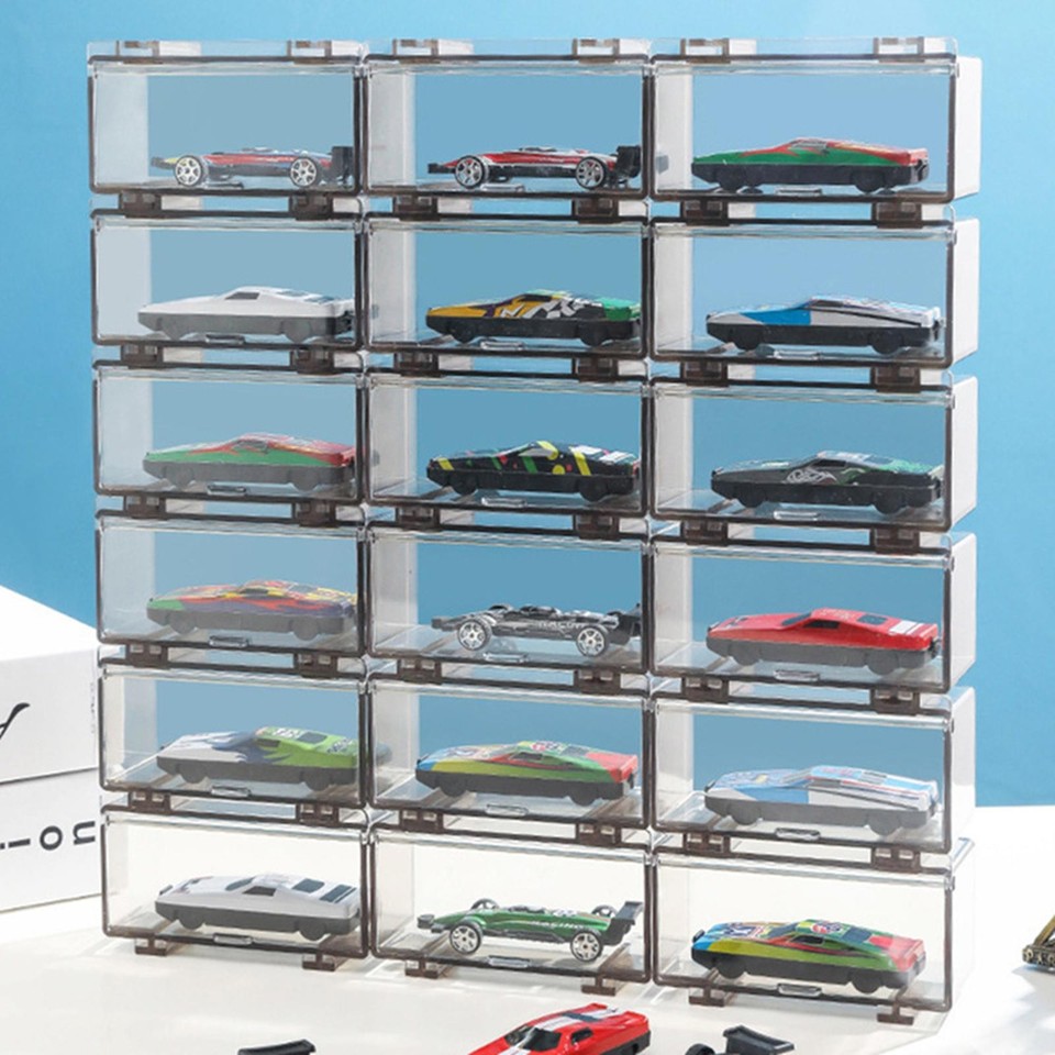2 Pairs 1/64 Dustproof Acrylic Cars Model Display Storage Box For Hot ...