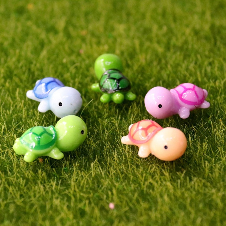 25 Pcs Mini Resin Turtle Figurines Cute Tiny Animal Sculptures For ...