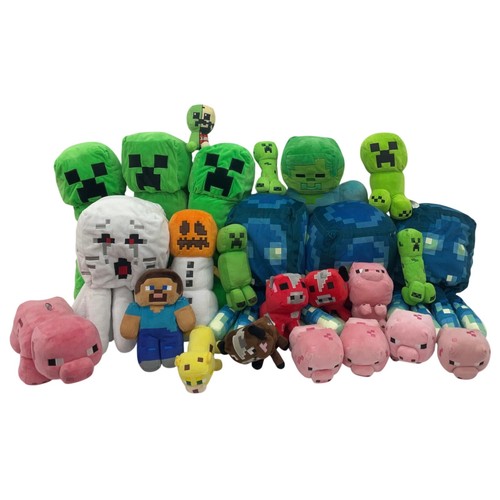 Preowned Mixed LOT 13 lbs Creepers Pigs Minecraft Plush Dolls Stuffed ...