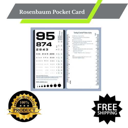 Rosenbaum Pocket Vision Card Near Vision Test Eye Chart | eBay