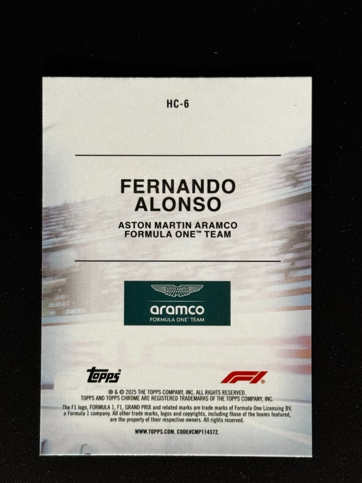 2025 Topps Chrome Formula 1 F1 - HELMET - PICK YOUR CARD | COMBINED ...