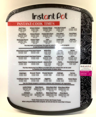 Instant Pot 11" x 14" Nonslip Cutting Board with Instant-Cook Times ...