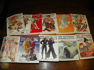 Lot of 11 Vintage 1937 The Saturday Evening Post Magazines | eBay