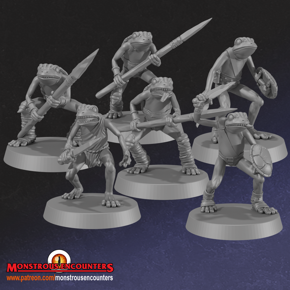 Frog-folk warriors | 28mm miniatures | eBay UK