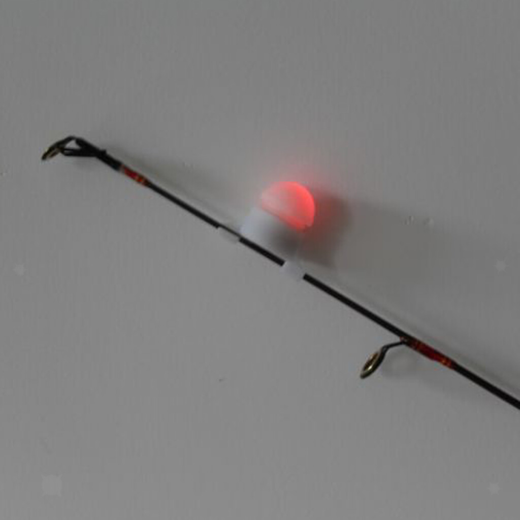 2pc Sea Night Fishing Rod Tip LED Light Clip On Strike Bite Indicator ...