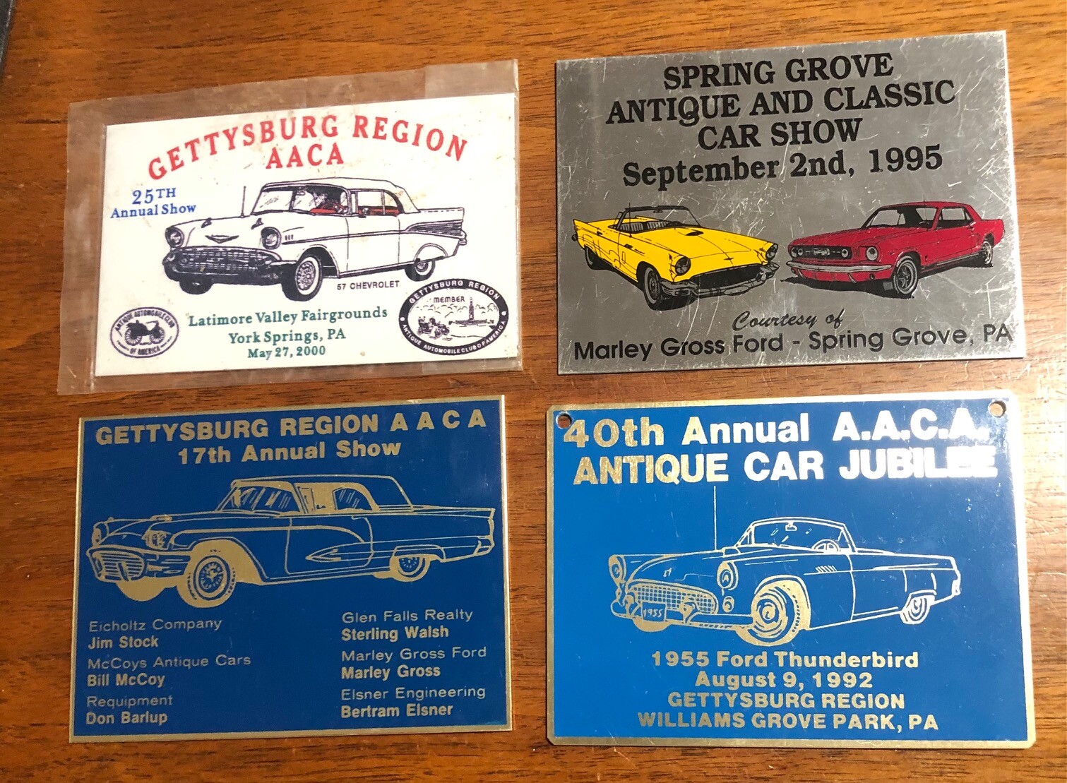 Antique Automobile Club America AACA Car Club Metal Dash Plaques Lot of ...