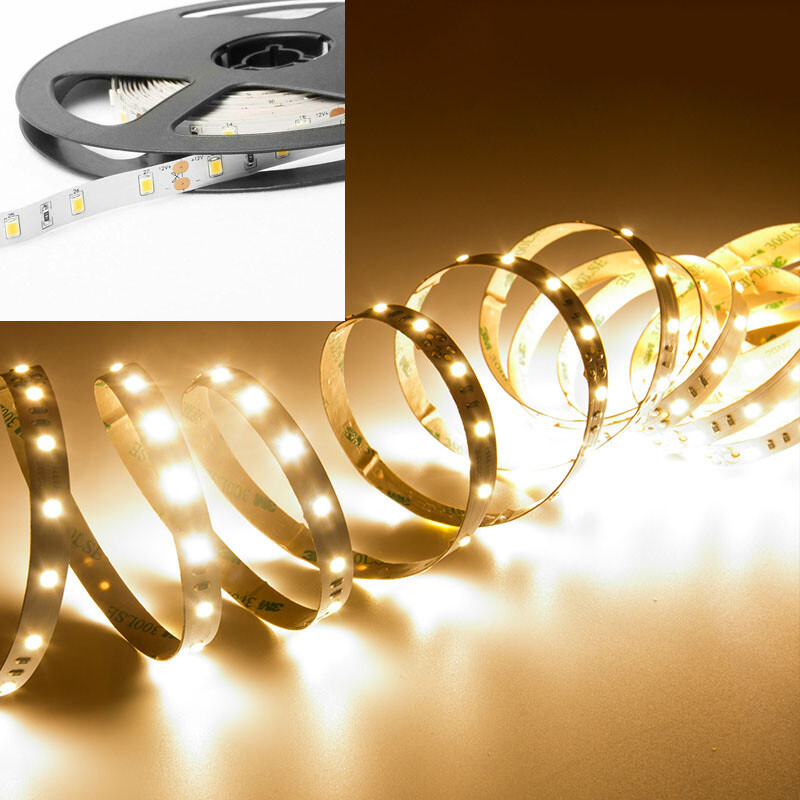 12V LED Stripe Warmweiß Kaltweiß 60/120leds Band Leiste Streifen 3528 ...