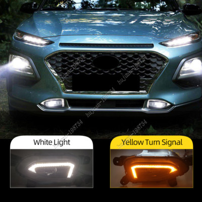 For 2018-2021 Hyundai Kona LED Daytime Running Light DRL Fog Lamp Turn ...