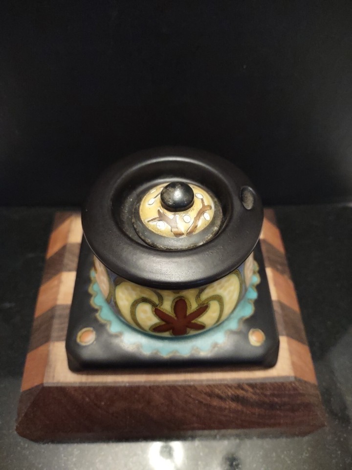 Vintage Gouda Holland Dutch Pottery Inkwell Hand Painted Signed Plazuid ...