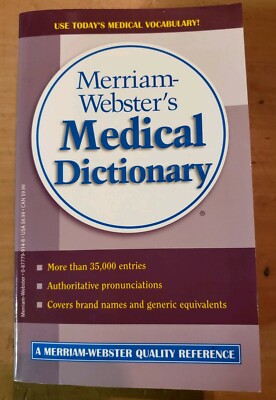 Merriam-Webster's Medical Dictionary (1995, Paperback) LN 9780877798538 ...