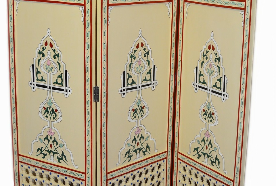 Moroccan Room divider privacy folding Screen Room Separator Handpainted ...