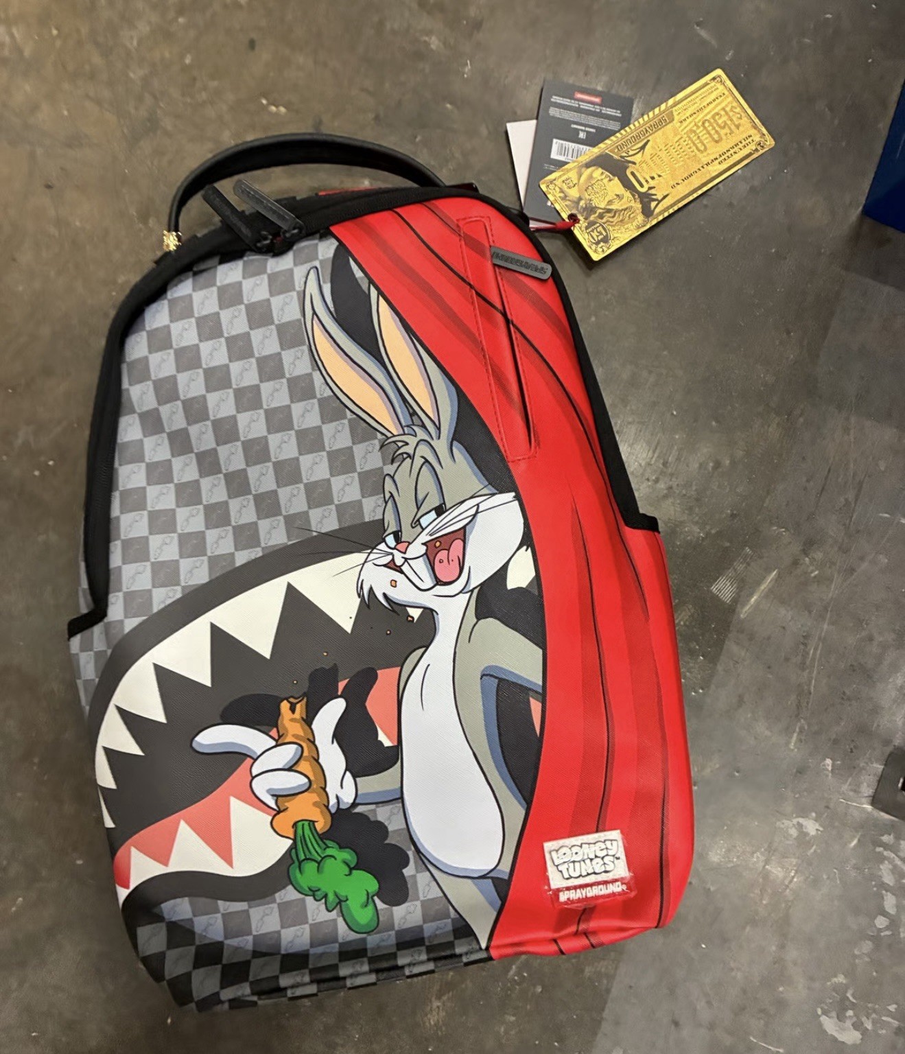Sprayground LOONEY TUNES BUGS BUNNY WASUP Backpack Velour Laptop ...