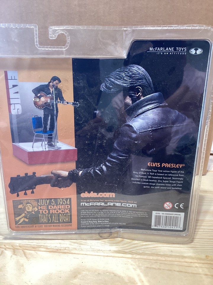 2004 McFarlane Toys Elvis Presley 68 Comeback Special Action Figure ...