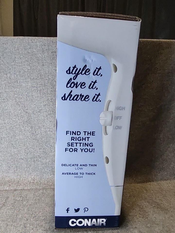 Conair Wall Mount 1600w Hair Dryer With Night Light New In Box | eBay