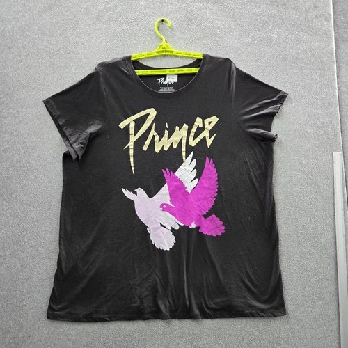 Torrid x Prince Men Women 5 Black Graphic Doves Band Tee Short Sleeve ...