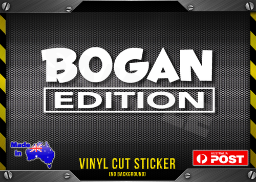 BOGAN Edition Car Decal White Gloss 150mm V1 FREE POST! Redneck | eBay