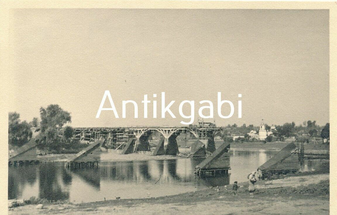 Foto WK2 Osten Weißrussland Mahiljou Mogiljow Brückenbau Bau C1.10 | eBay