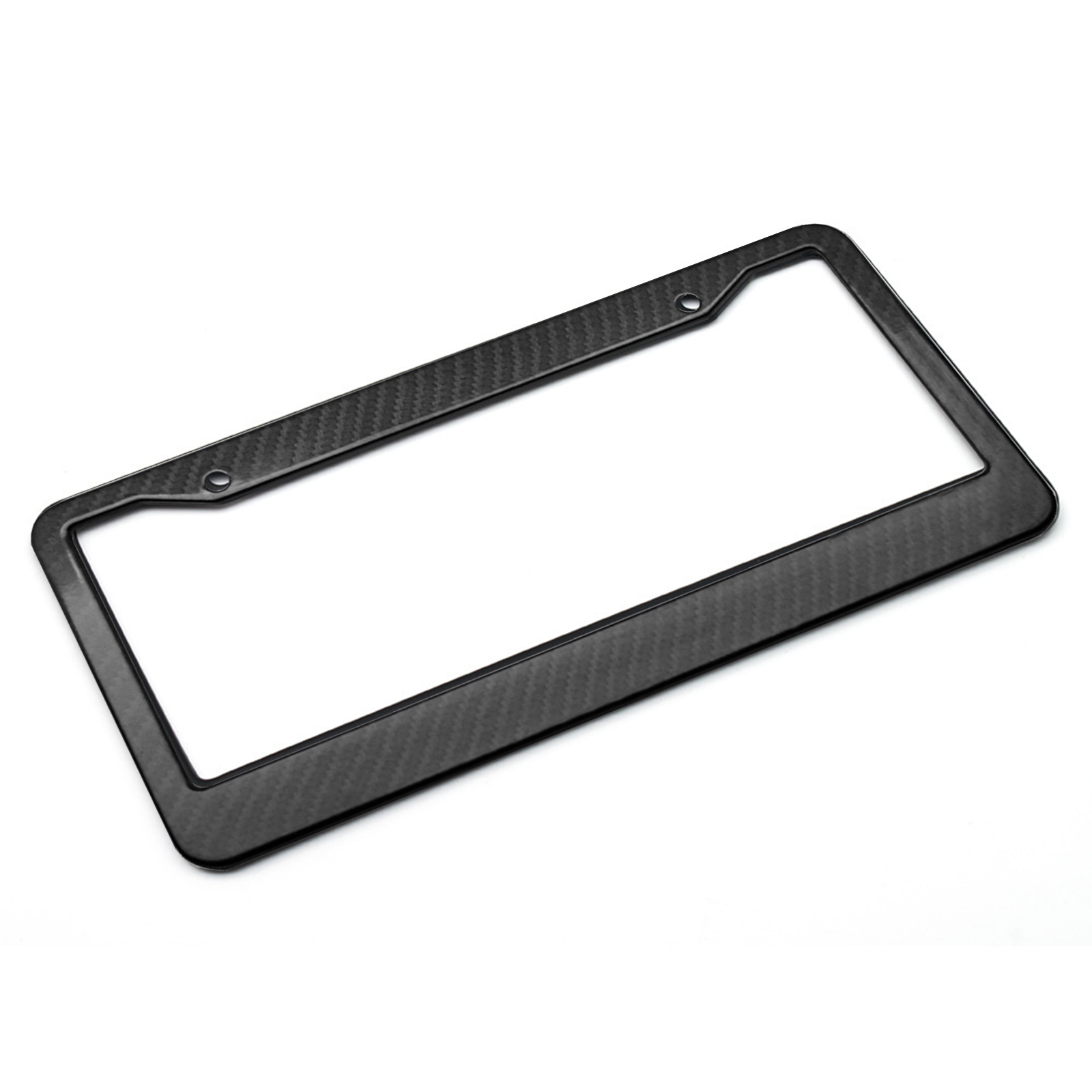 License Plates Frame Carbon Metallic Aluminum Tag Cover Screw Caps for ...