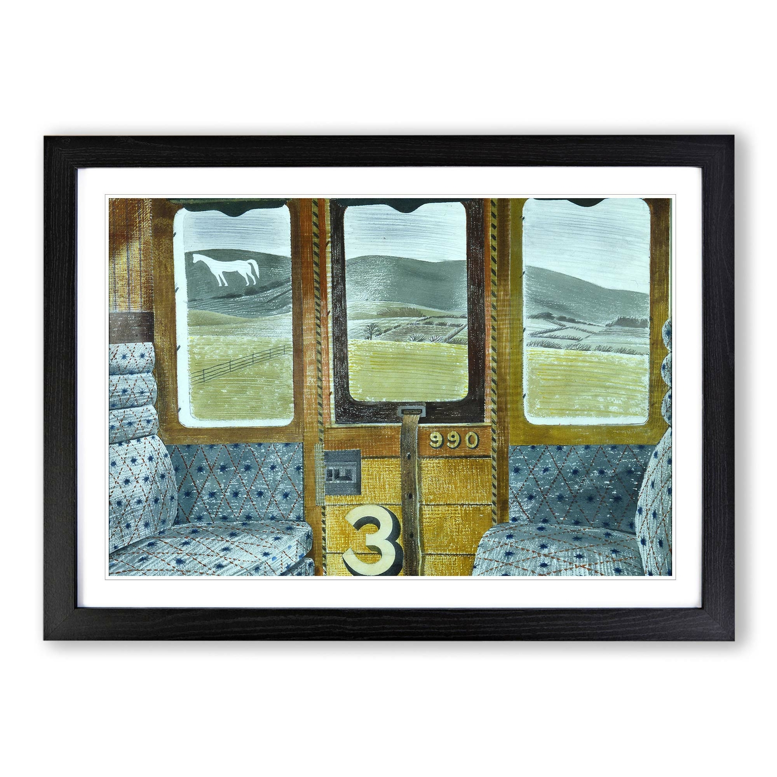 Eric Ravilious Train Landscape Wall Art Print Framed Canvas Picture ...