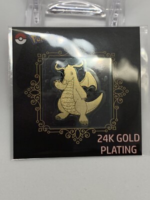 Dragonite 24k Gold Plated Pokemon Sticker Officially Licensed! REALLY ...