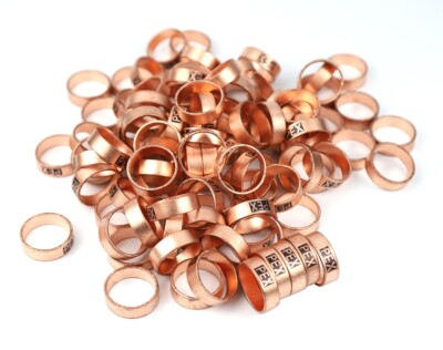 50 Pack High Quality 3/4" PEX Copper Crimp Rings Lead Free for 3/4" PEX ...