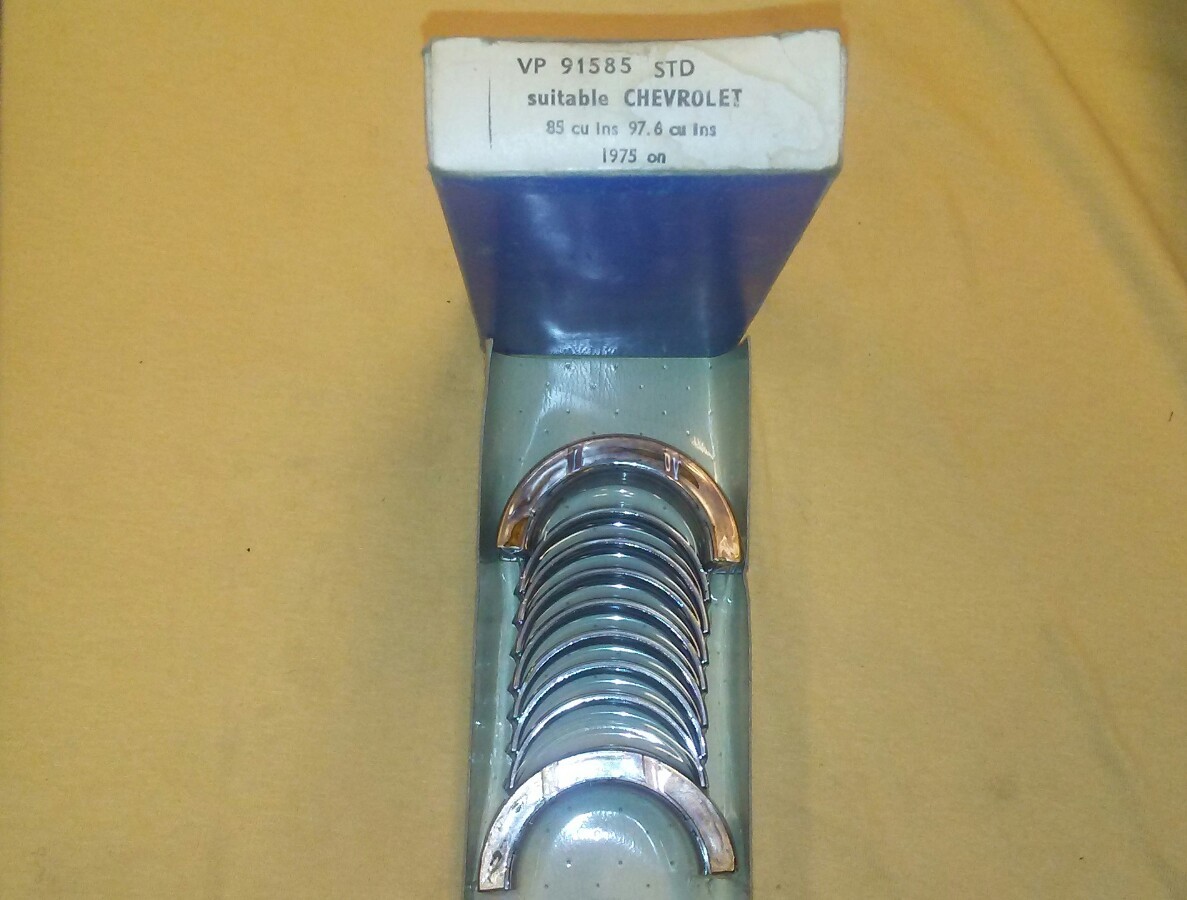 CHEVY 1975 on 85ci & 97.6ci Main bearing set. Vandervell vpm 91585 std ...
