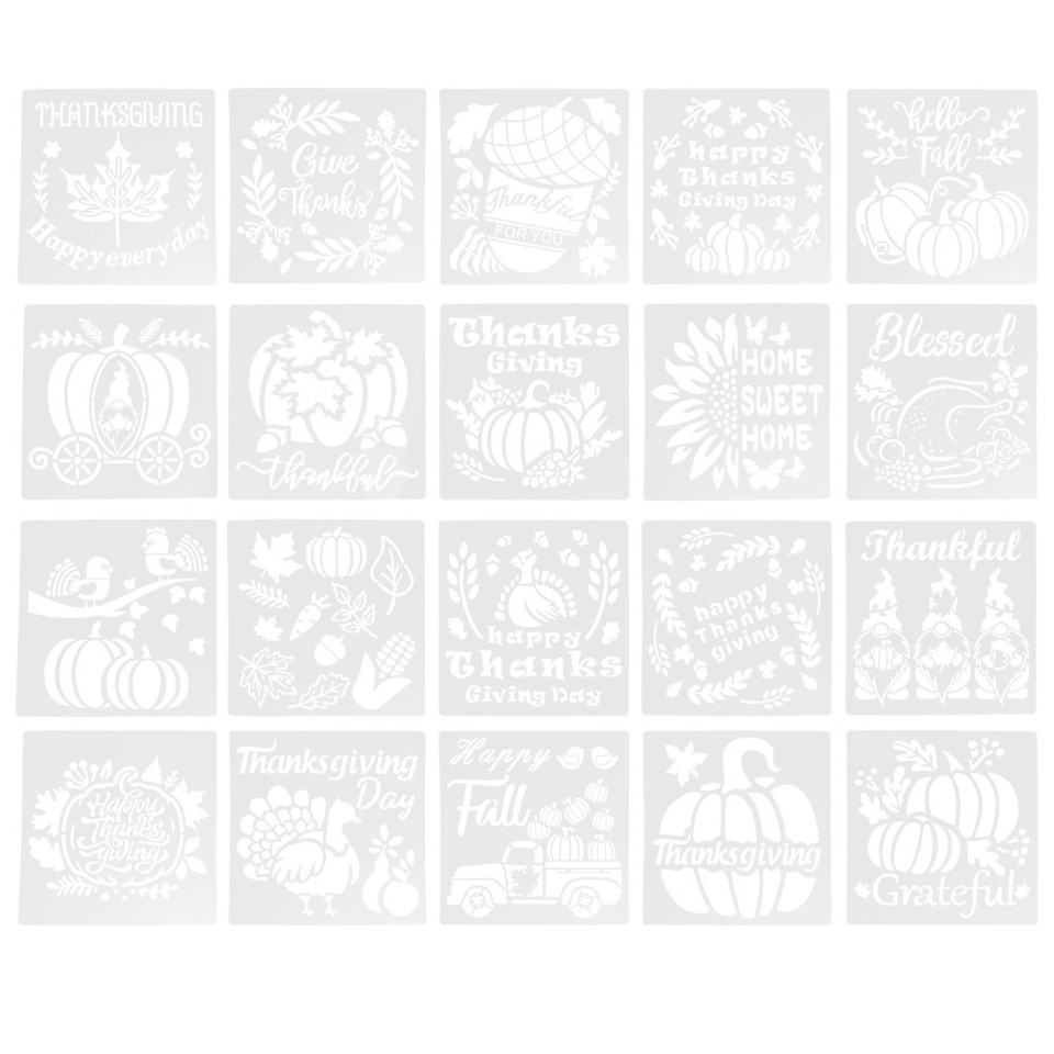 20 PCS Childrens Drawing Stencils Craft Template Painting Reusable ...