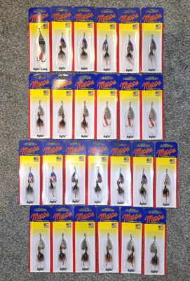 🔥 Lot of 25 🔥 MEPPS TROUT SPINNER BAIT LURES AGILA Dressed Comet Black ...