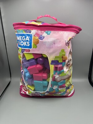 Mega Bloks First Builders Big Building Bag Construction Set - Pink | eBay
