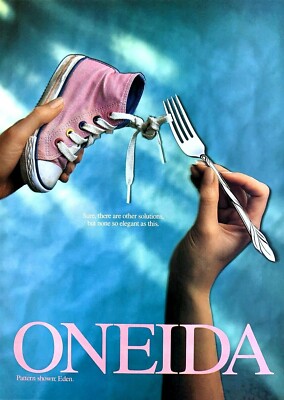 1994 ONEIDA Silverware No Solution as Elegant as This Vintage PRINT AD ...