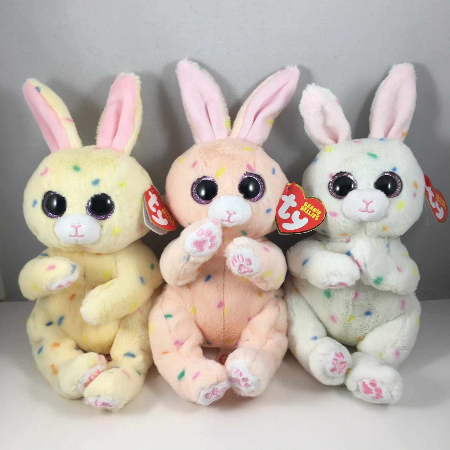 Ty Beanie Baby Bellies - CREAM, PEACHES & MERINGUE (6 Inch) Easter ...