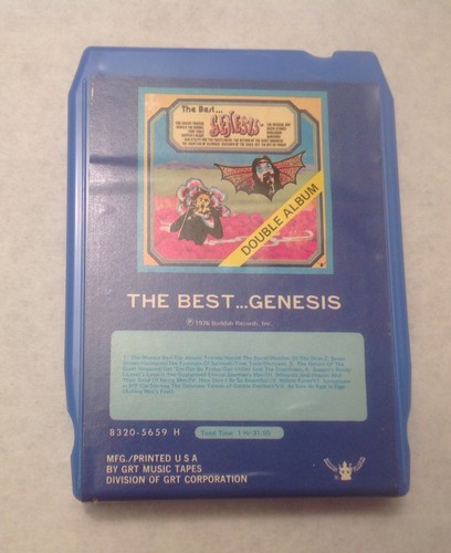 GENESIS ~ 'The Best...Genesis' 8 Track Tape (1973 -Buddah) Rare Double ...