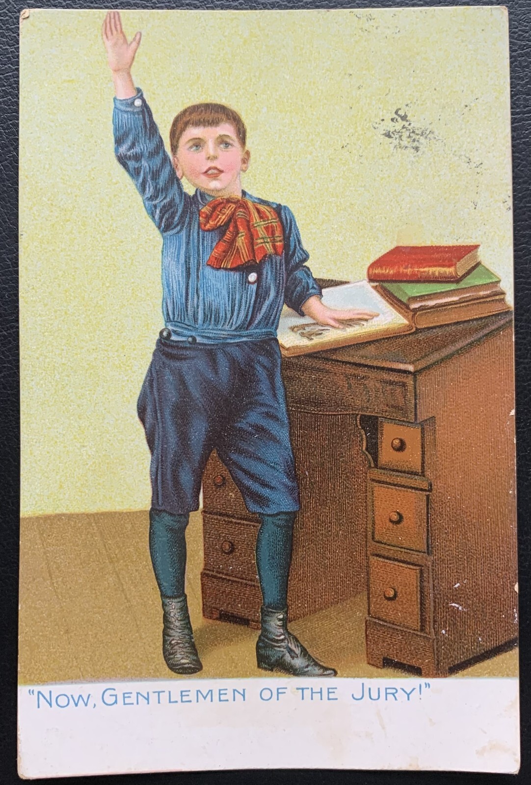 NOW GENTLEMEN OF THE JURY YOUNG BOY LAWYER 1908 TUCK'S COLOR POSTCARD ...