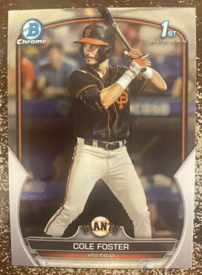 2023 Bowman Draft Cole Foster 1st Chrome BDC-128 Giants Prospect | eBay