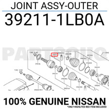 39211-1hc3a Nissan Joint Assy-outer 392111HC3A Genuine OEM Part for ...