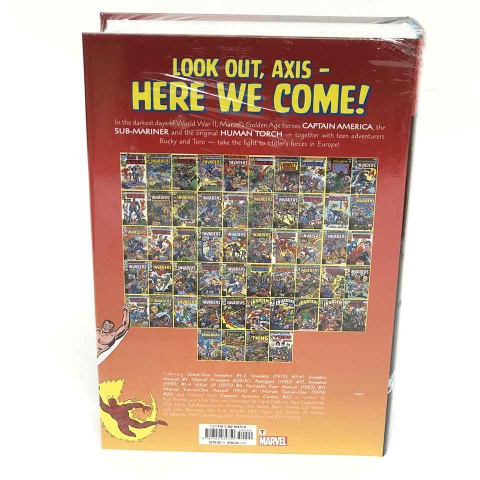 Invaders Omnibus New Marvel Comics HC Hardcover Sealed Frank Robbins ...