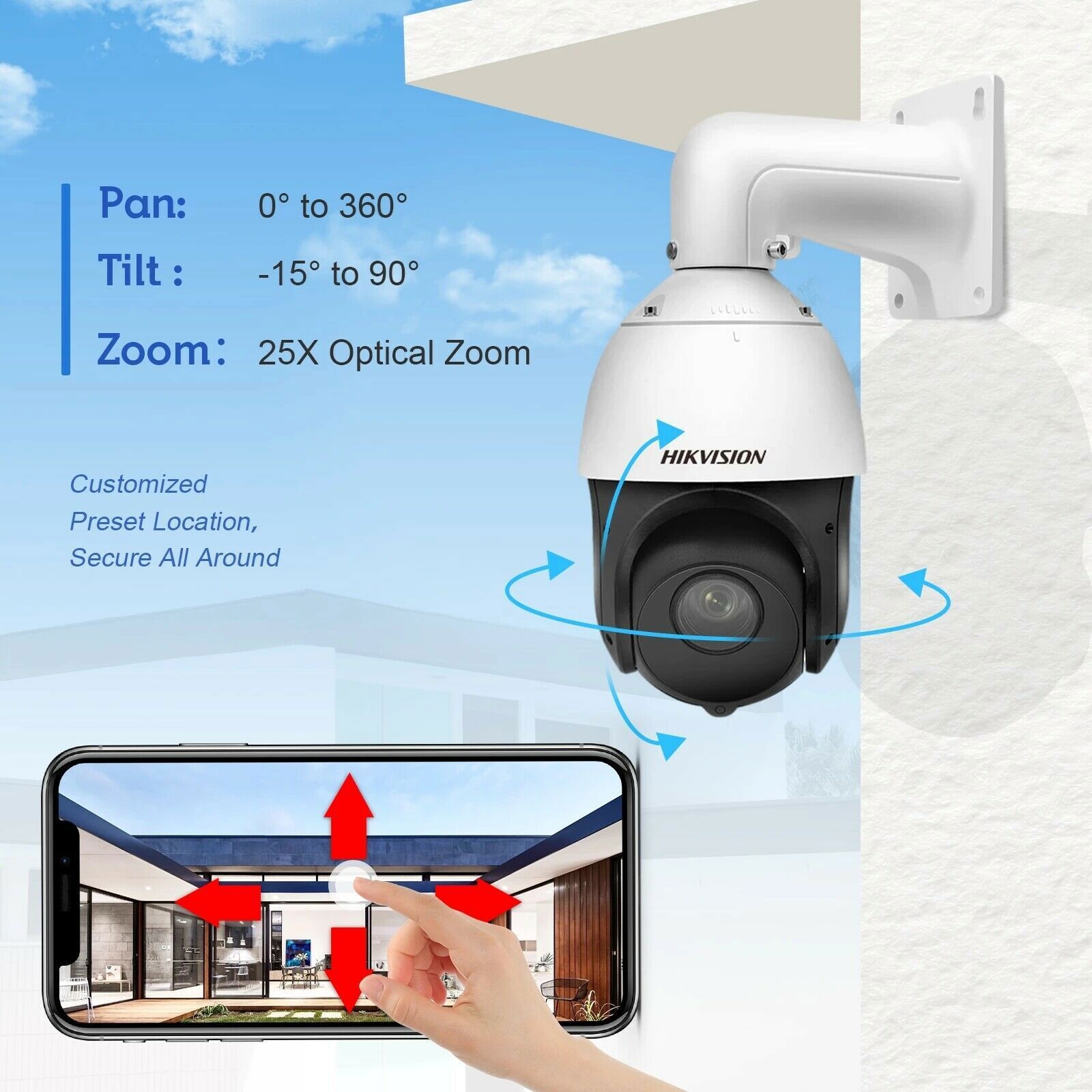 Hikvision Original 25X Zoom PTZ 4MP IP Camera PoE Speed Dome DS-2DE4425IW-DE T5 | eBay UK