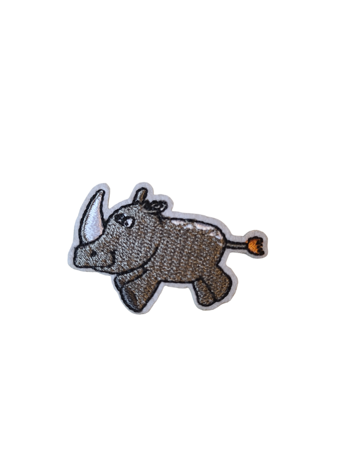 Small Cute Rhino Animal Iron On patch Sew On transfer Badge rhinoceros ...