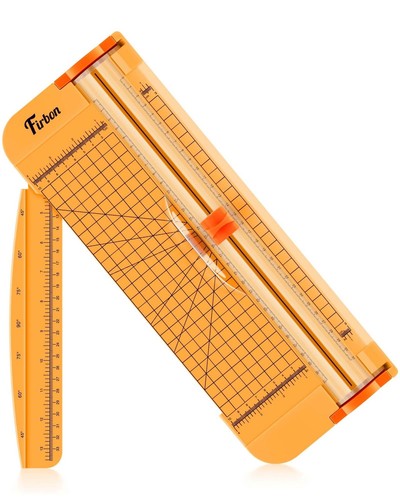 Firbon Yellow A4 Paper Cutter, 12 Inch Titanium Straight Paper Trimmer ...