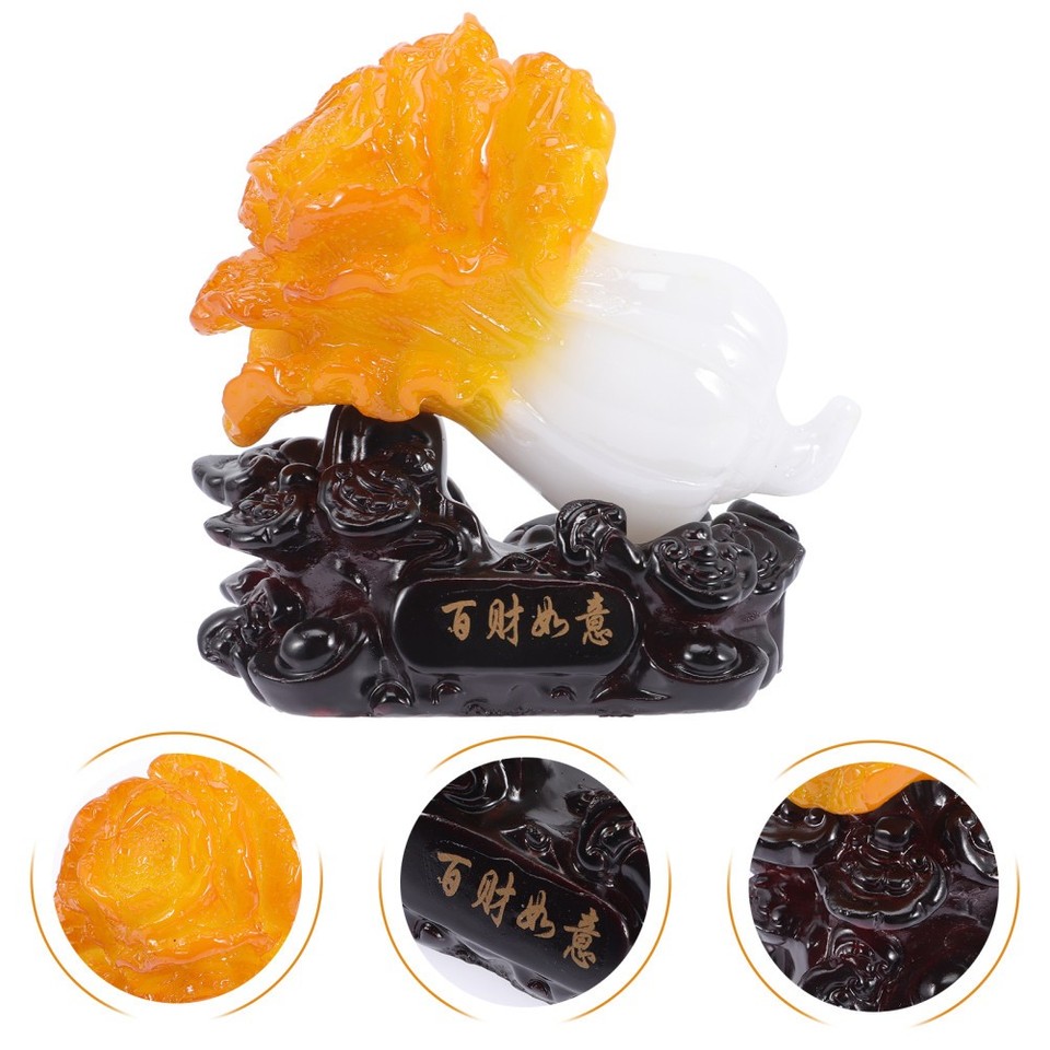 Luck Resin Crafts Home Decoration Chinese Money Tree Figurine Cabbage ...