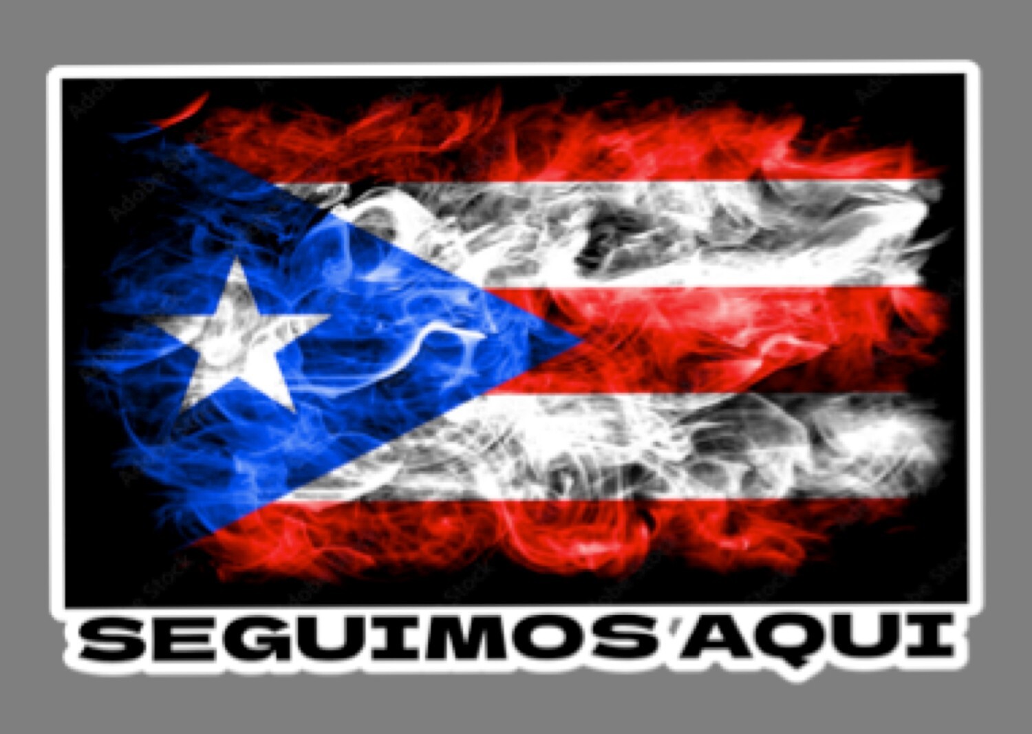 PUERTO RICO FLAG STICKER-DECAL- SEGUIMOS AQUI | eBay