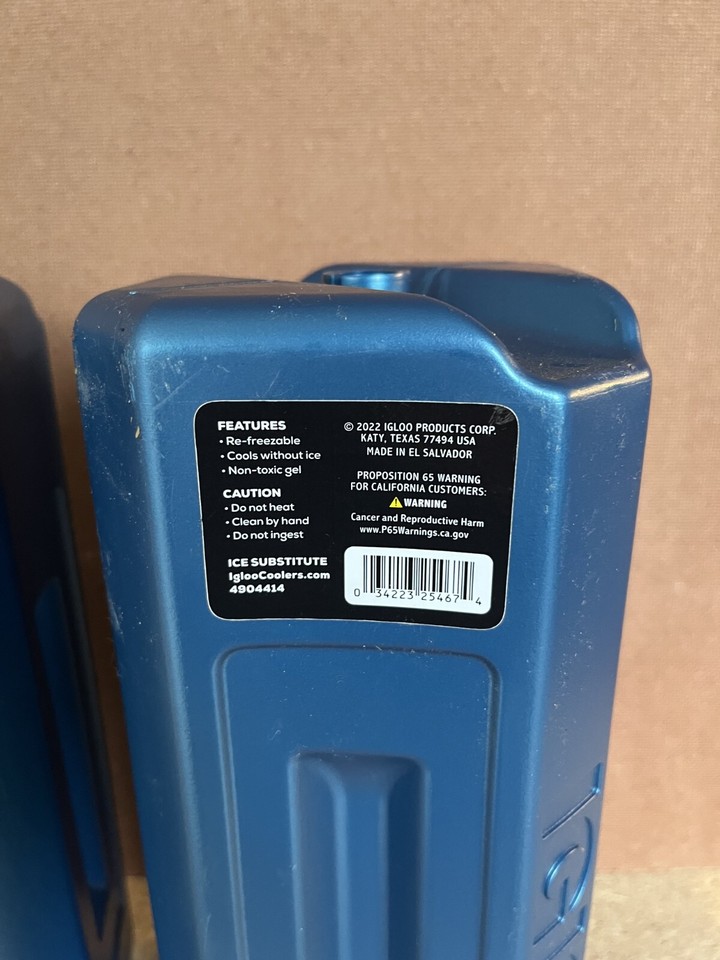 Set Of 2 Igloo Performance 6 Lb Ice Blocks Large Brick Packs for ...