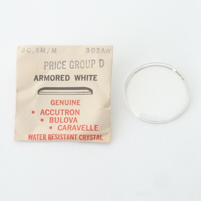 Bulova Accutron Genuine 302AW 3065mm Acrylic Armored White Crystal NOS ...
