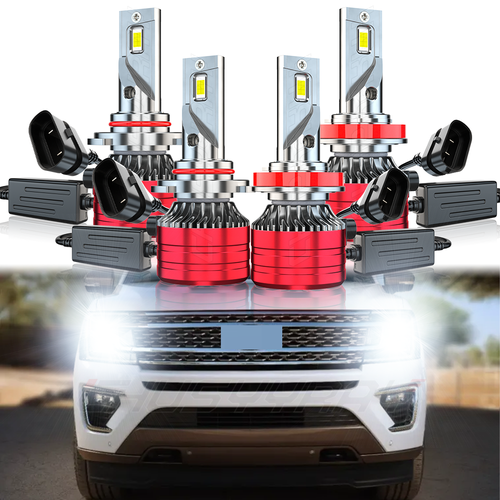 9005 H11 LED Headlight High Low Beam 4 Bulbs Combo For Ford Expedition ...