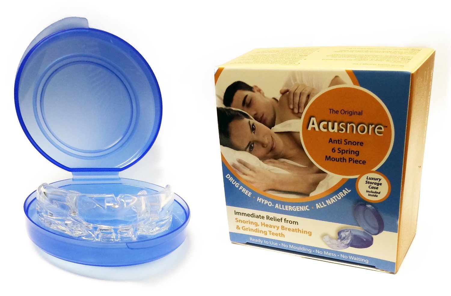 Original Acusnore Anti Snore 6 Spring Mouth Piece Guard Sleep Apnoea ...